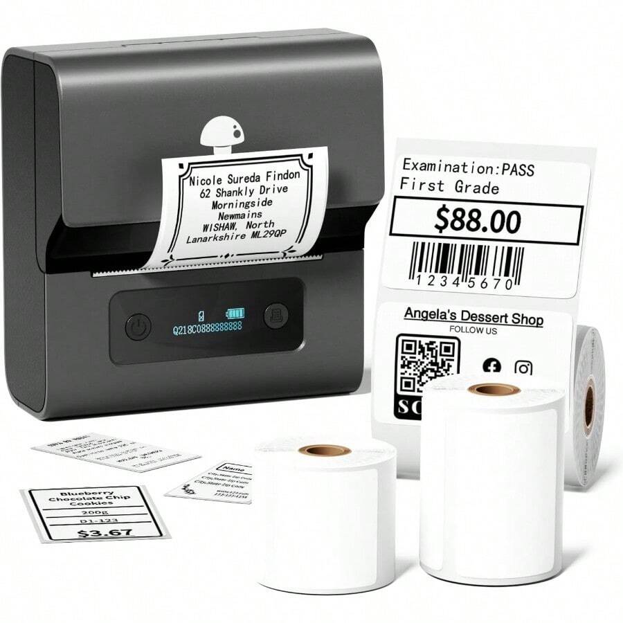 Phomemo M221 Label Printer With 3 Rolls Labels Label Maker Machine ...