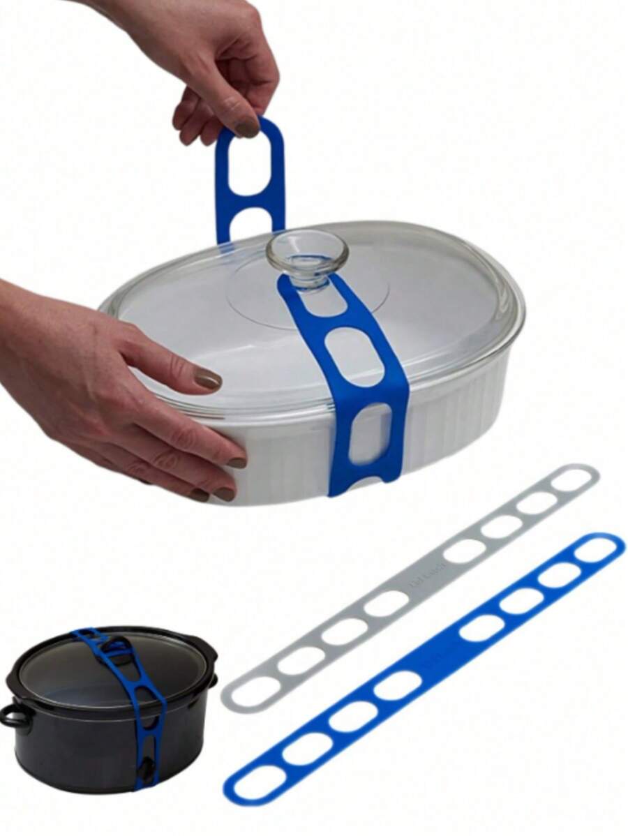 Silicone Stretch Lid Clips, Reusable Universal Lid Securing Strap Fit ...