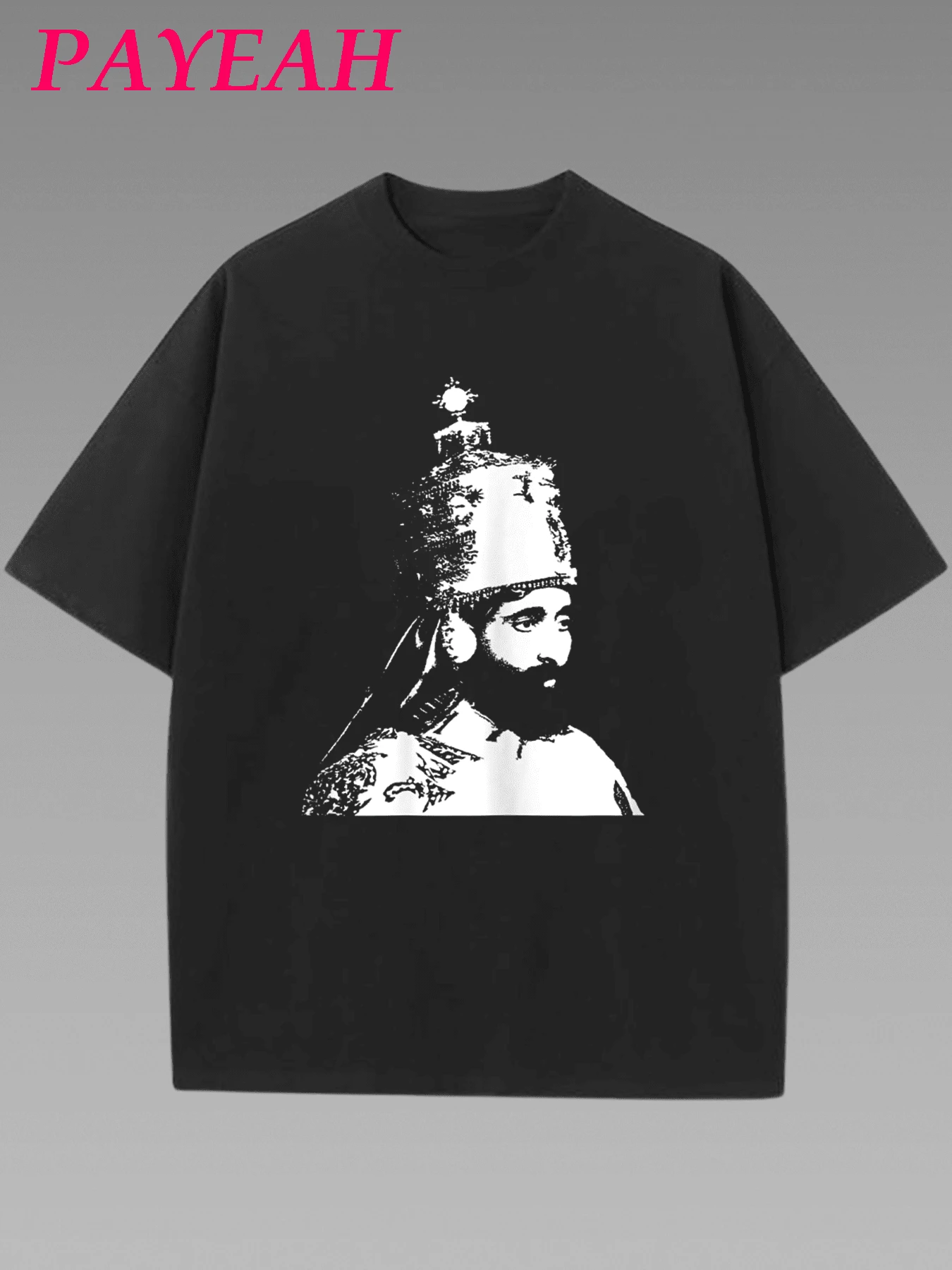 Payeah The King Stands Haile Selassie Crown T Shirt | SHEIN USA