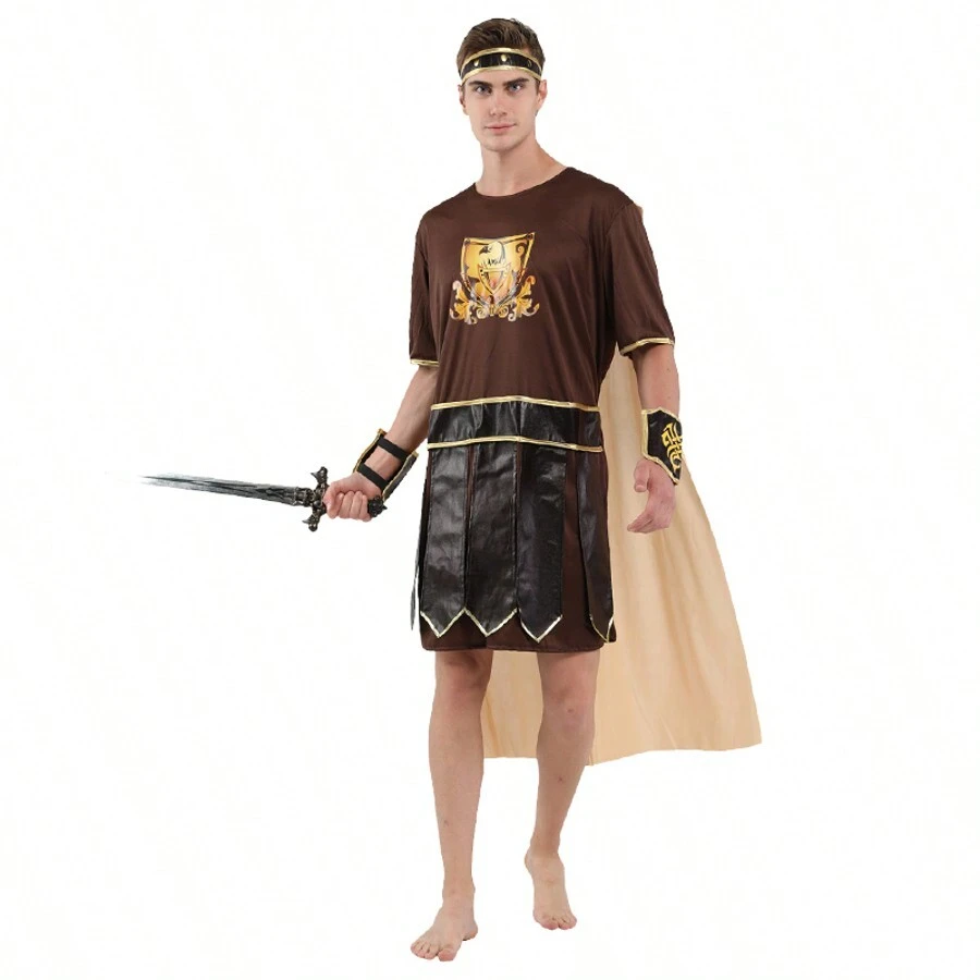 Medieval Roman Royal Knight Warrior Cosplay Costume Include Robe Cloak ...