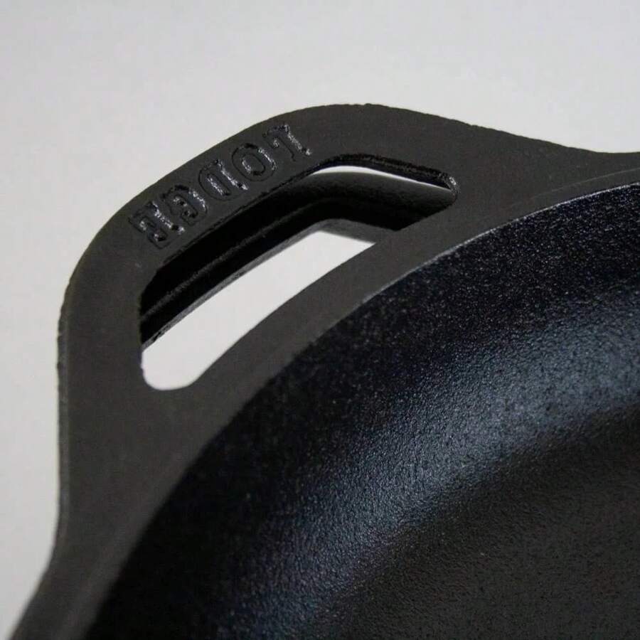 )Lodge Cast Iron 5 Quart Seasoned Double Dutch Oven Nonstick Surface ...