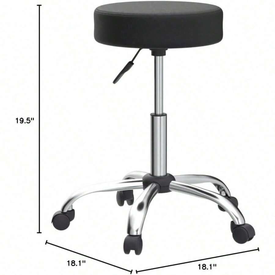 Hydraulic Round Rolling Stool, Swivel Stool Chair, Adjustable Salon ...