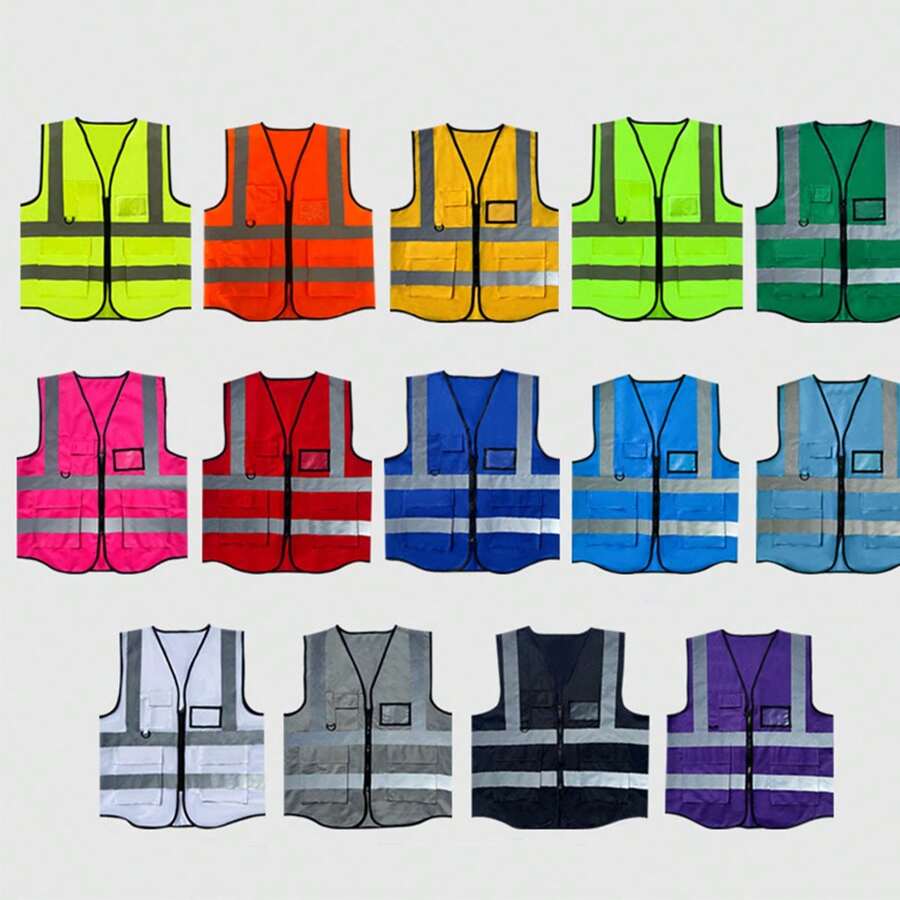 1pc Reflective Safety Vest, High Visibility Jacket For Traffic ...
