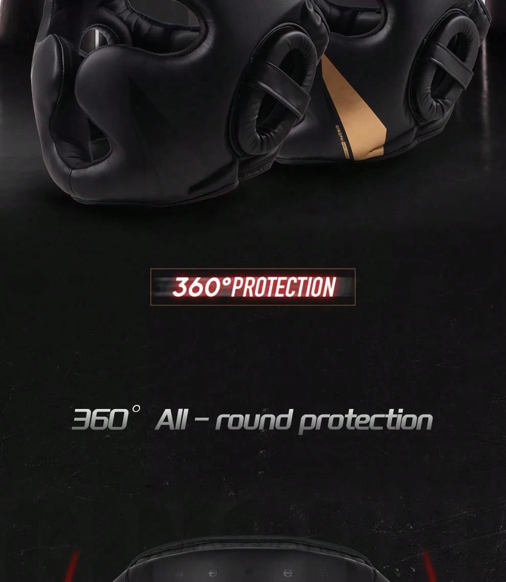 GINGPAI Boxing Helmet Muay Thai Kickboxing Protective Head Guard ...