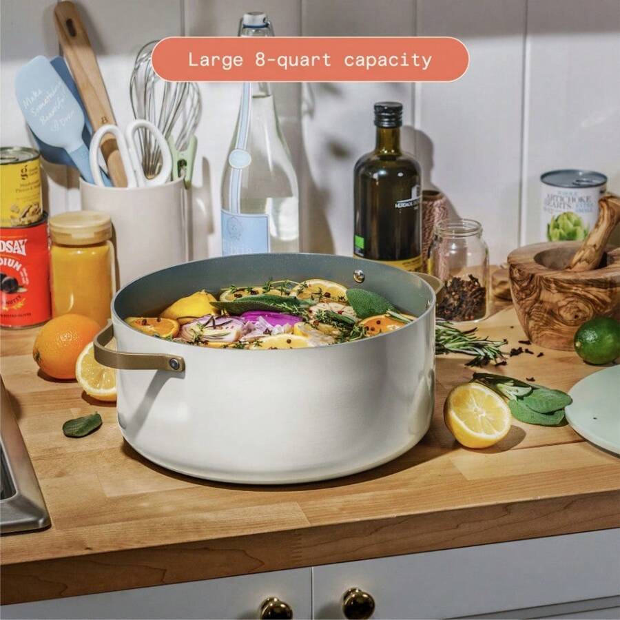 8 Quart Stock Pot, White Icing By Drew Barrymore Free From Forever ...