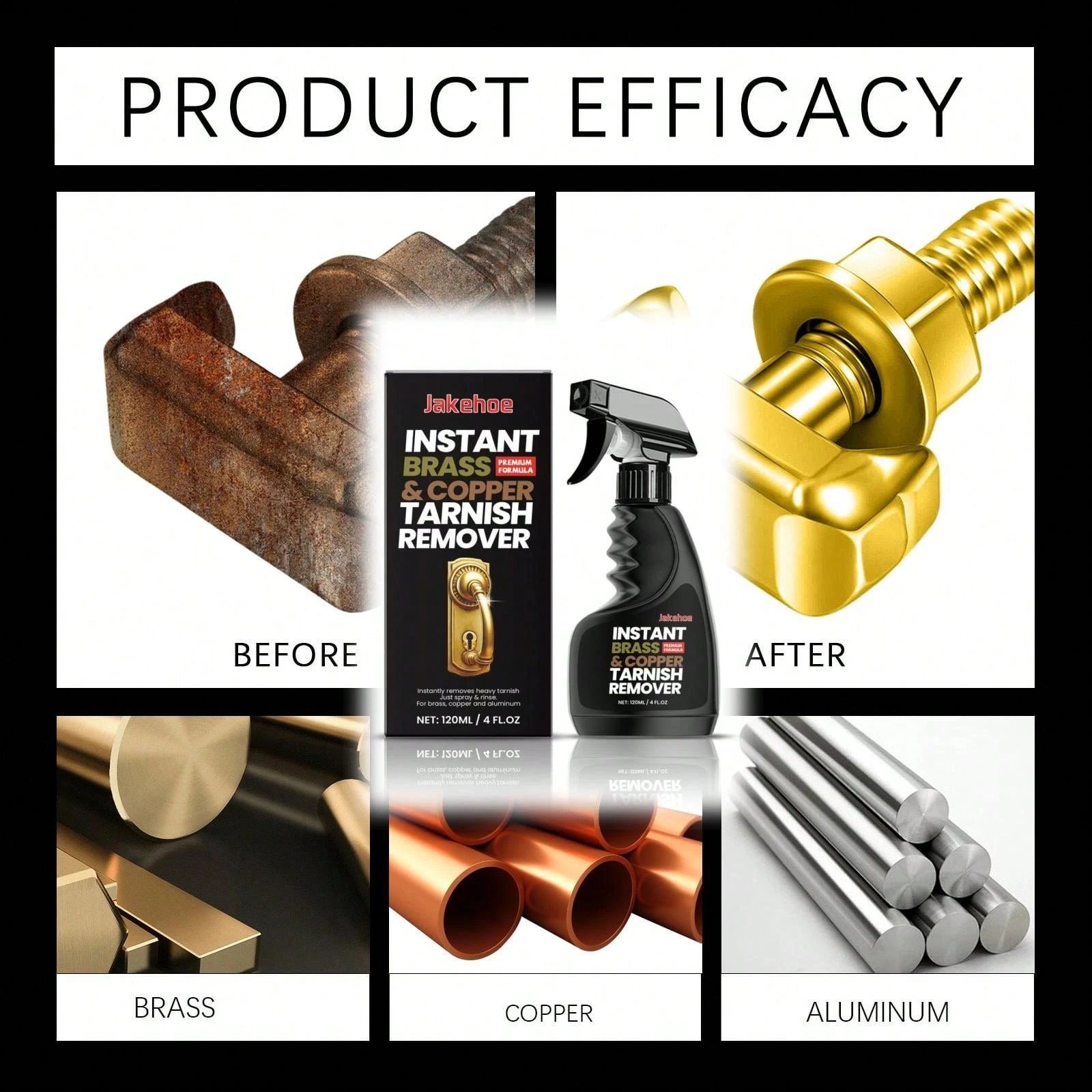 Limpiador de latón, elimina el óxido y las manchas de agua para ...