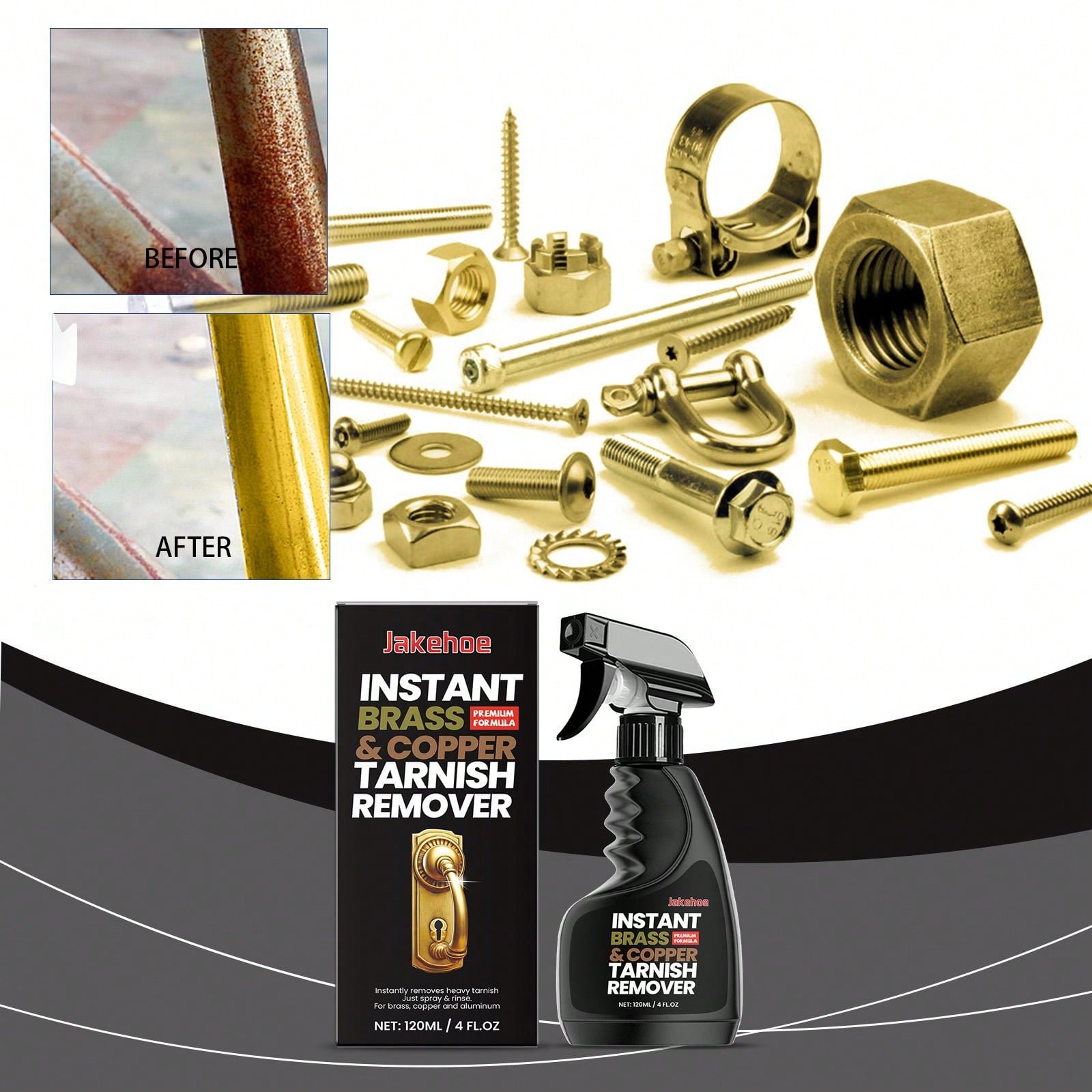 Limpiador de latón, elimina el óxido y las manchas de agua para ...