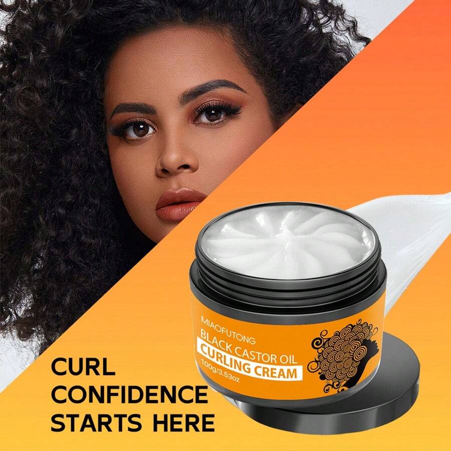 Black Castor Oil Curl Enhancing Cream Long Lasting Frizz Control And Moisture For All Hair Types