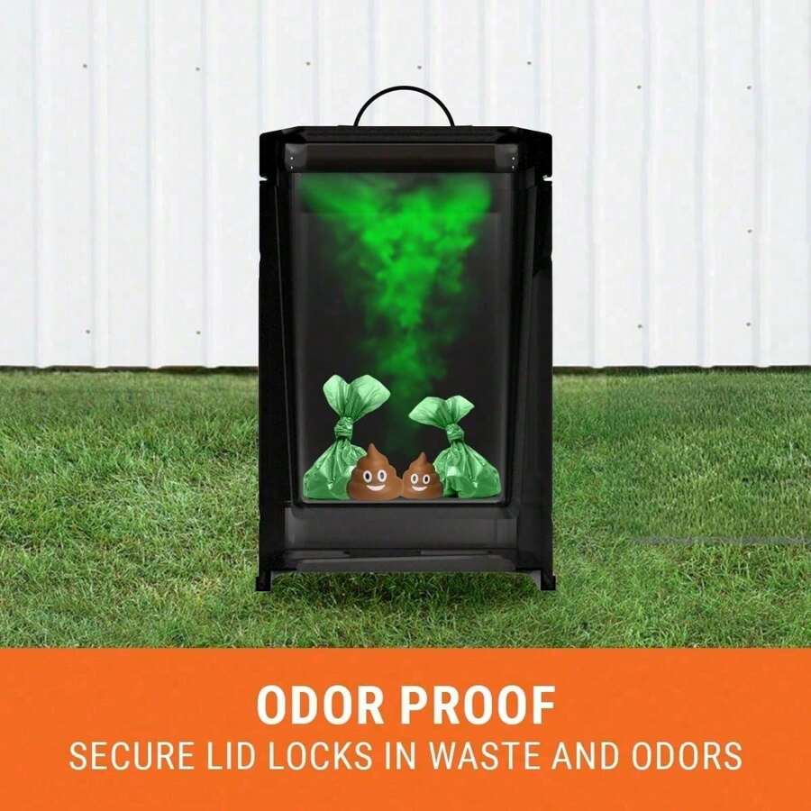 Small Dog Poop Trash Can Outside, 1.3 Gal Metal Small Outdoor Trash Can ...