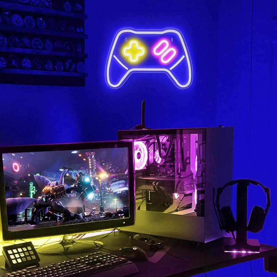 [Holiday Hot Selling Lighting] 1PC Gamer Neon Sign, Gaming Controller ...