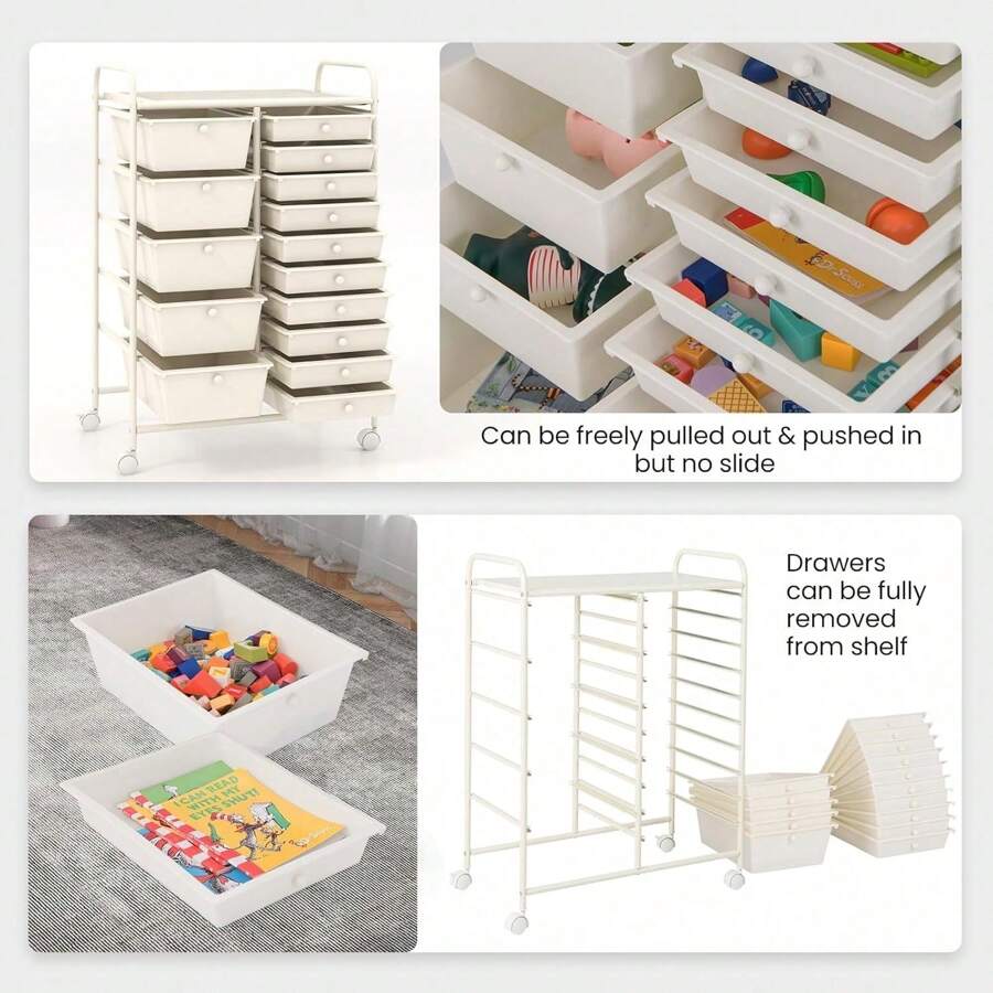 Classroom Organizers, Storage Cart With Wheels, For Teacher Office Home ...