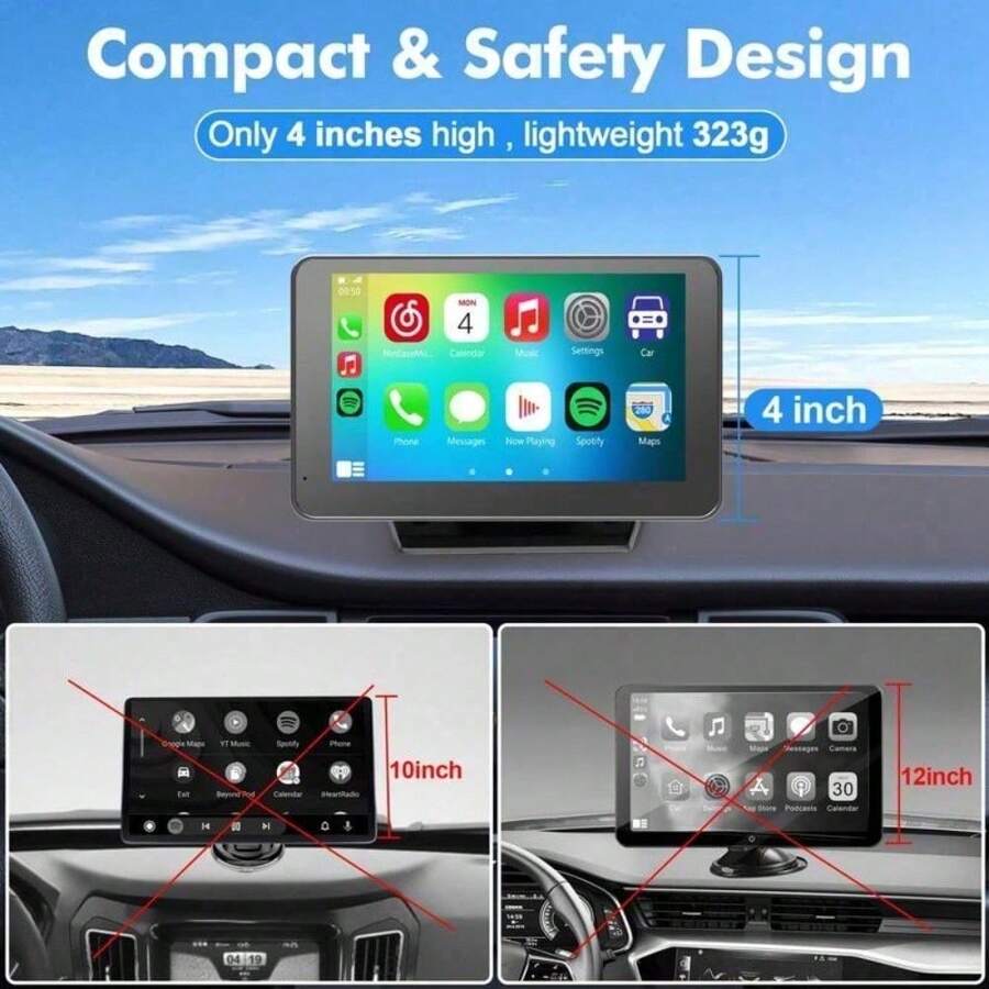 2024 Upgraded Wireless CarPlay Screen: The Ultimate Portable Car Play ...