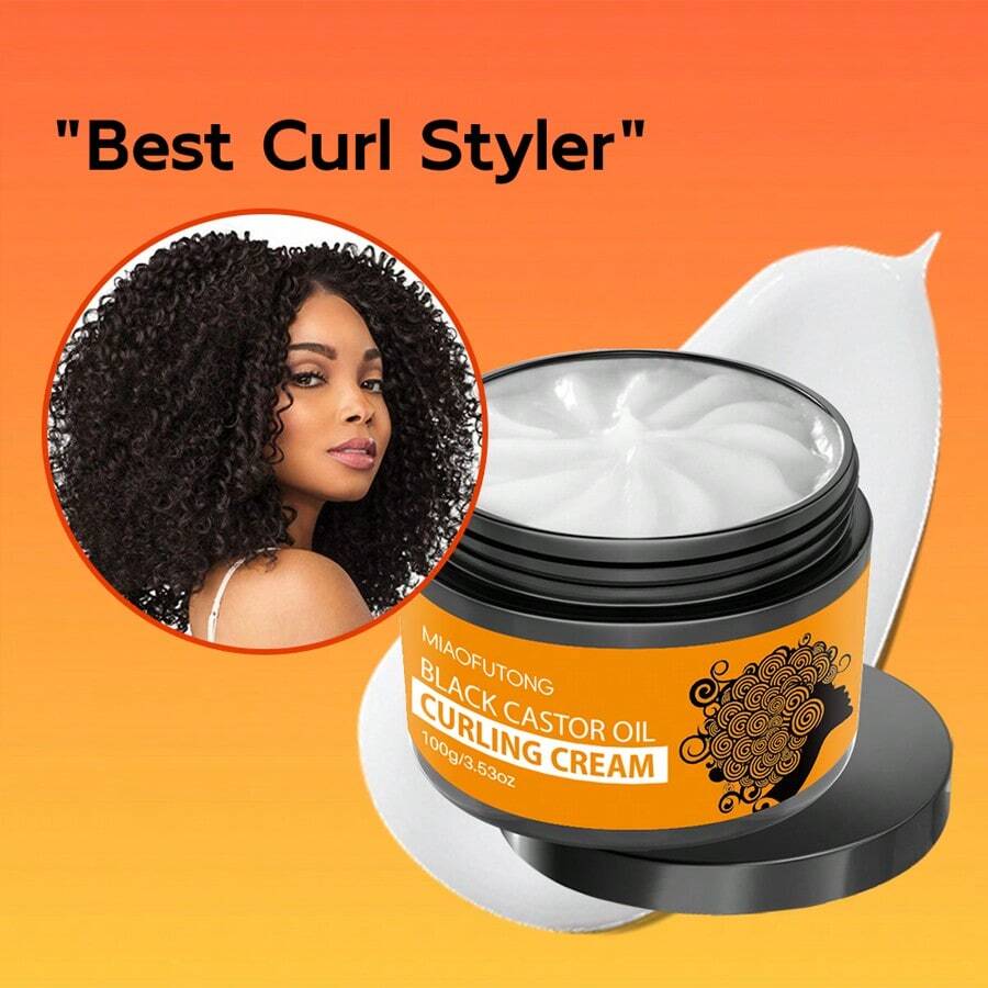 Black Castor Oil Curl Enhancing Cream Long Lasting Frizz Control And Moisture For All Hair Types