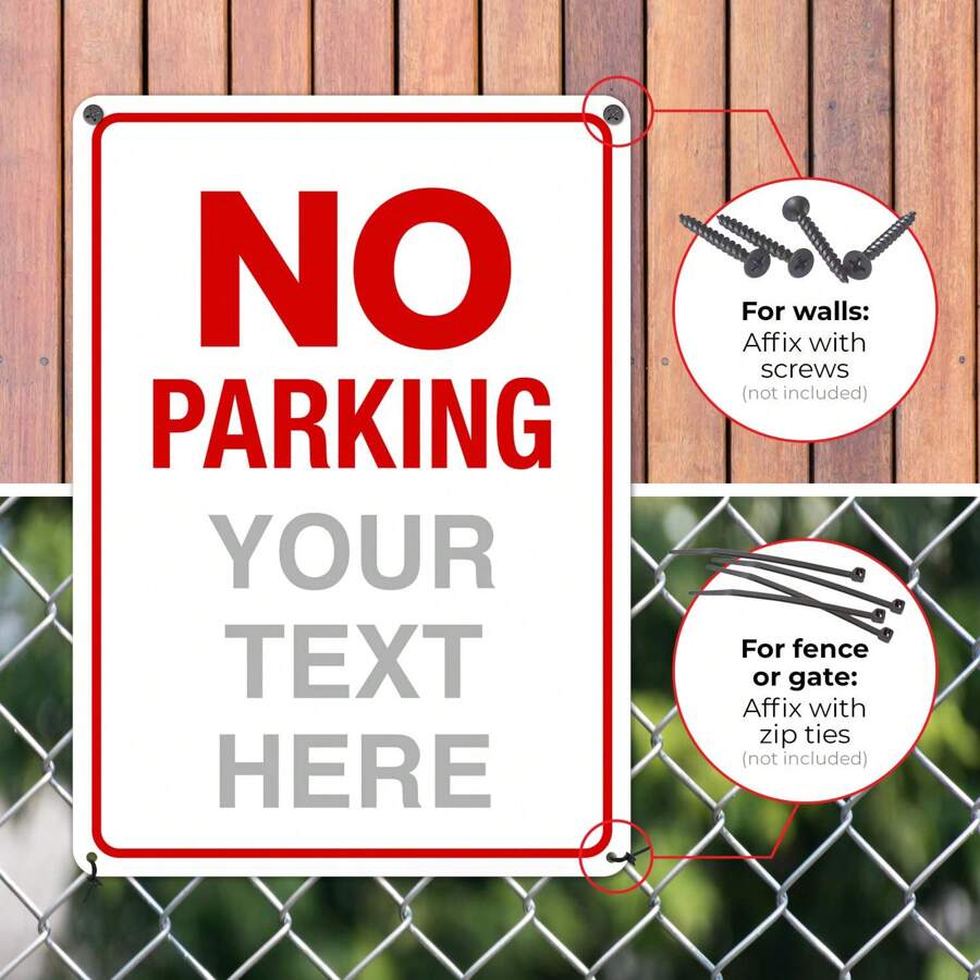 Custom No Parking Sign - Personalized Aluminum Metal Sign For Driveway ...