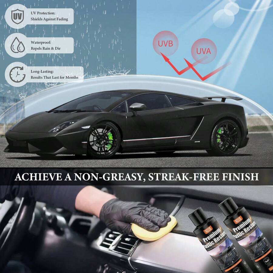 Black Plastic Restorer, Premium Plastic Restorer For Black Plastic Trim ...