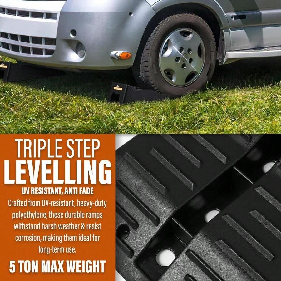 Deluxe Edition Caravan Levelling Ramp With Carrying Case 5 Tonne Heavy ...