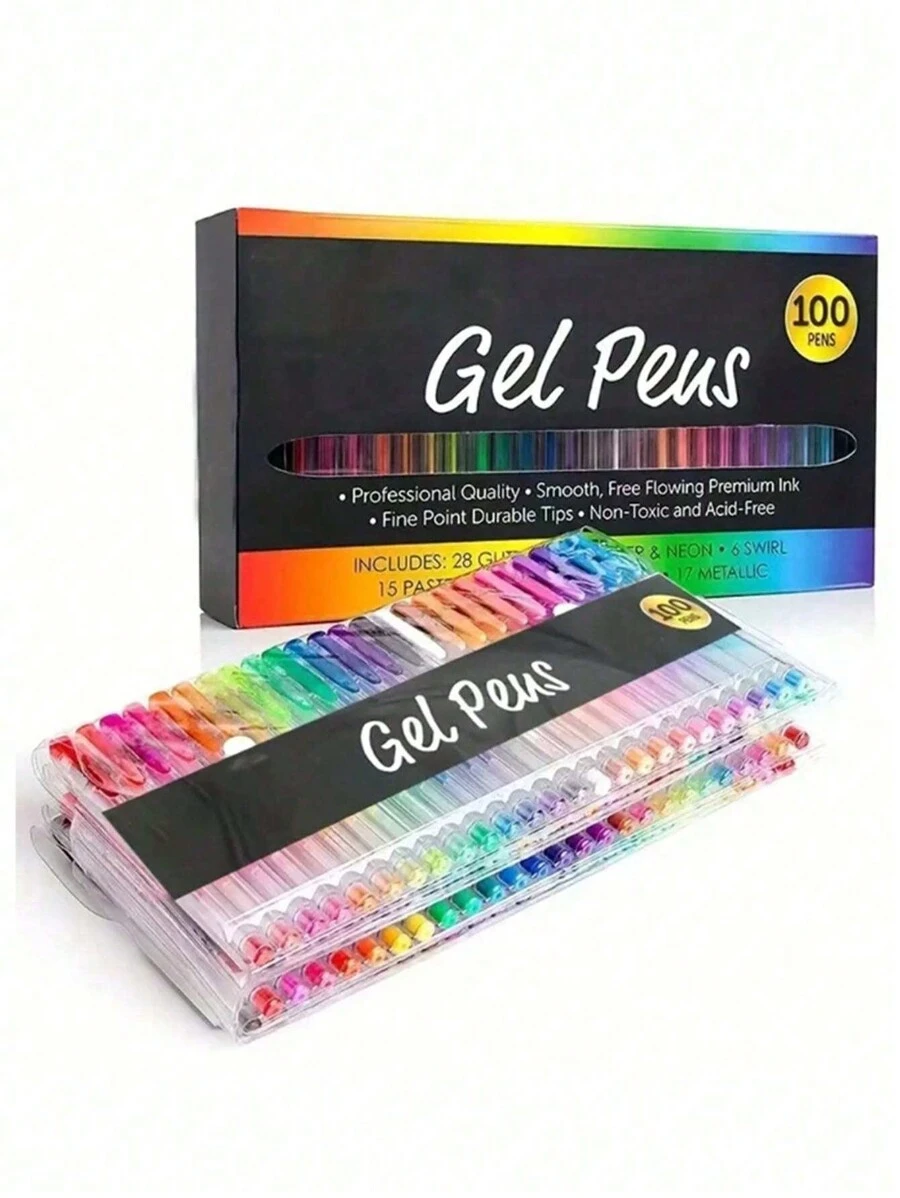 18pcs Color Gel Pen Set For Coloring, Flash Gel Pen For Diary, Notes ...