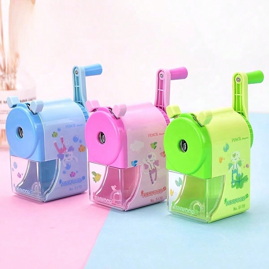Hand Crank Pencil Sharpener Multi-Function Portable Pencil Sharpener ...