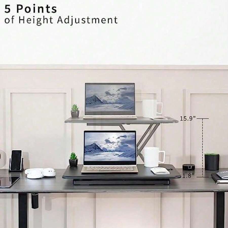 Sit Stand Desk Adjustable Height Desk Manual Adjustable Desk Desk Riser ...