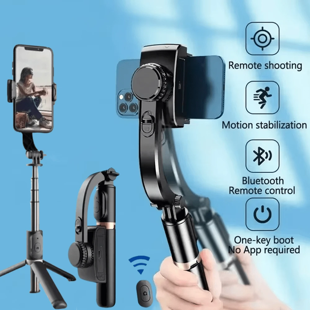 FANGTUOSI Q08 Mobile Video Stabilizer Bluetooth Selfie Stick Tripod ...