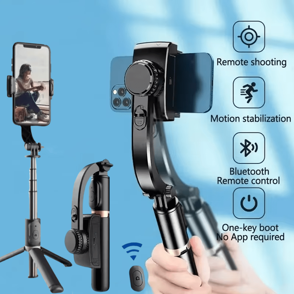 FANGTUOSI Q08 Mobile Video Stabilizer Bluetooth Selfie Stick Tripod ...