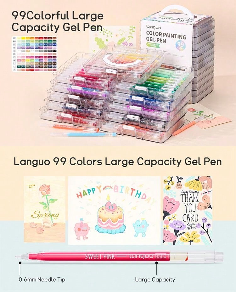45 Colors/72 Colors/99 Colors Handwriting Pen Set, Gradient Colors ...