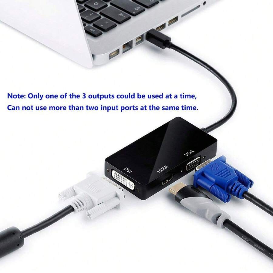 Adattatore 3 In 1 Da Lightning A Mini Dp Hdmi Vga Dvi Per Computer