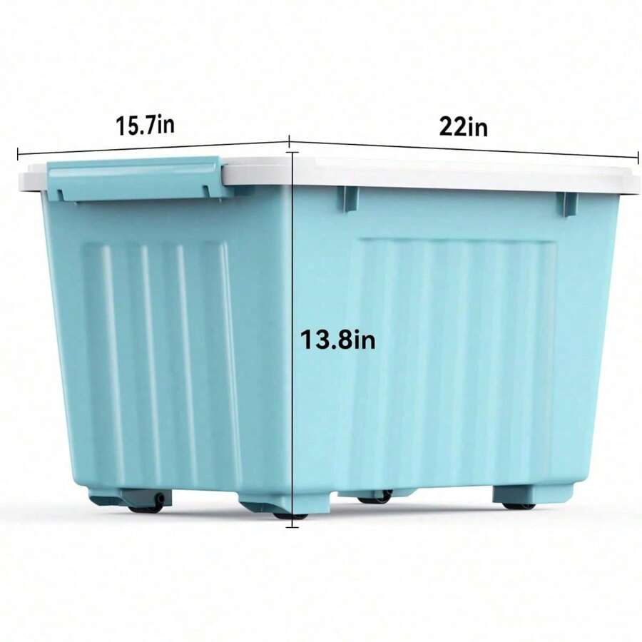 72 Quart Plastic Storage Bin, Stackable And Nestable Storage Boxes With ...
