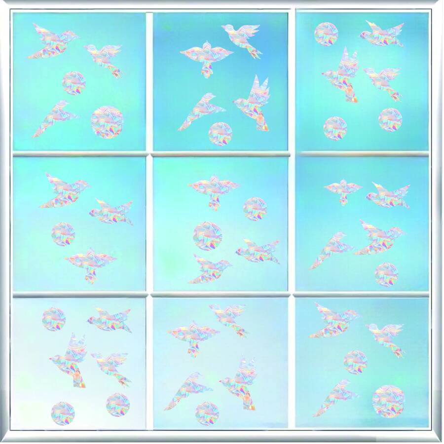 SHAWULA 17PCS Birds Static Window Decals For Bird Strikes - Anti ...