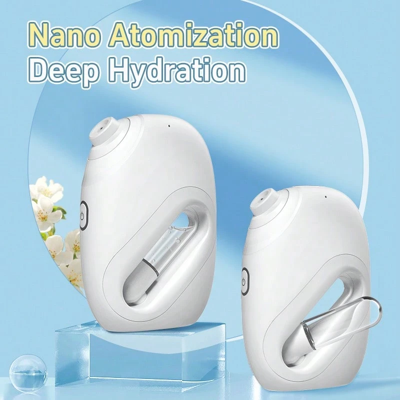 Nano Facial Steamer - Rechargeable & Portable High Pressure Oxygen ...