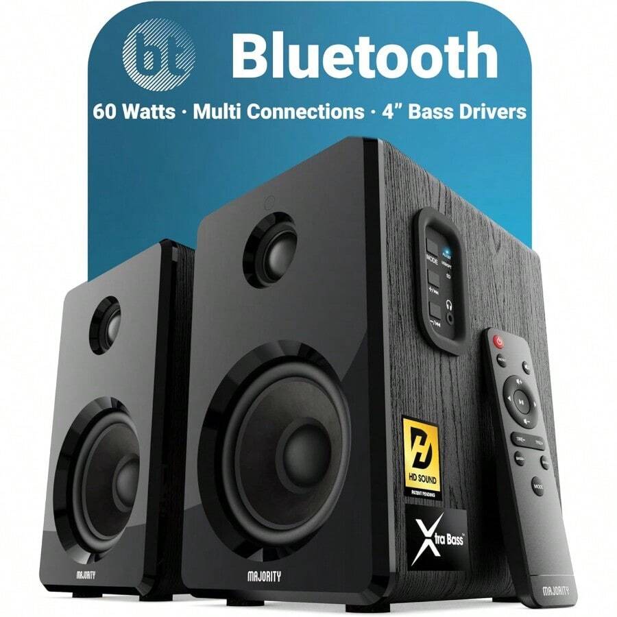 MAJORITY D40 | Act Bluetooth Bookshelf Speakers | Amplified HiFi ...