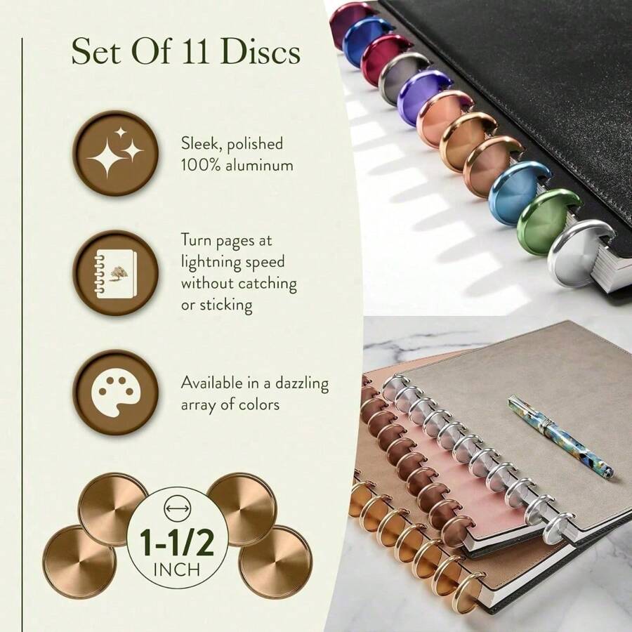 Aluminum Metal Circa Discs Binder Rings For Discbound Notebooks System ...