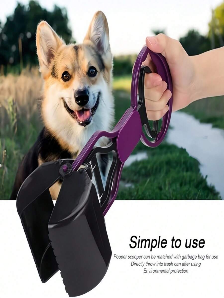 Pet Pooper Scooper, Portable Long Handle Foldable Waste Scoop. Dog ...