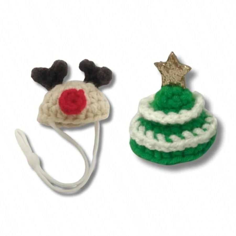 Small Animal Christmas Costume, Tree And Reindeer Hat, For Hamster ...