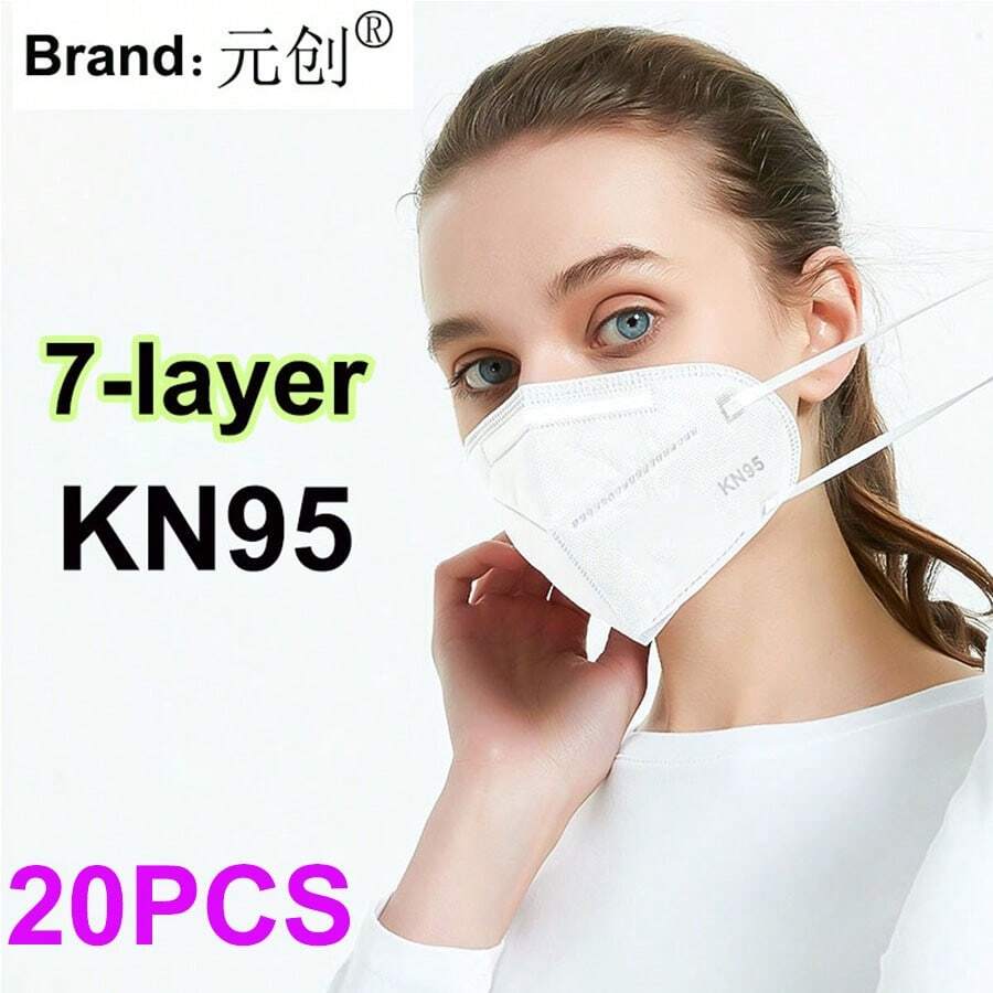 20 PC 7-Layer KN95 Mask, FFP2, Anti-Industrial Dust, 3D Design ...