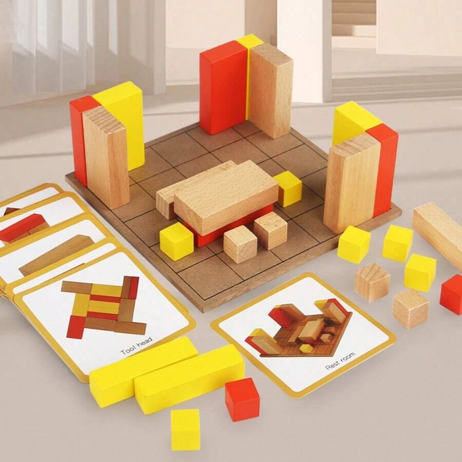 1pc Logic Geometric Building Blocks, Children Construction Puzzle ...