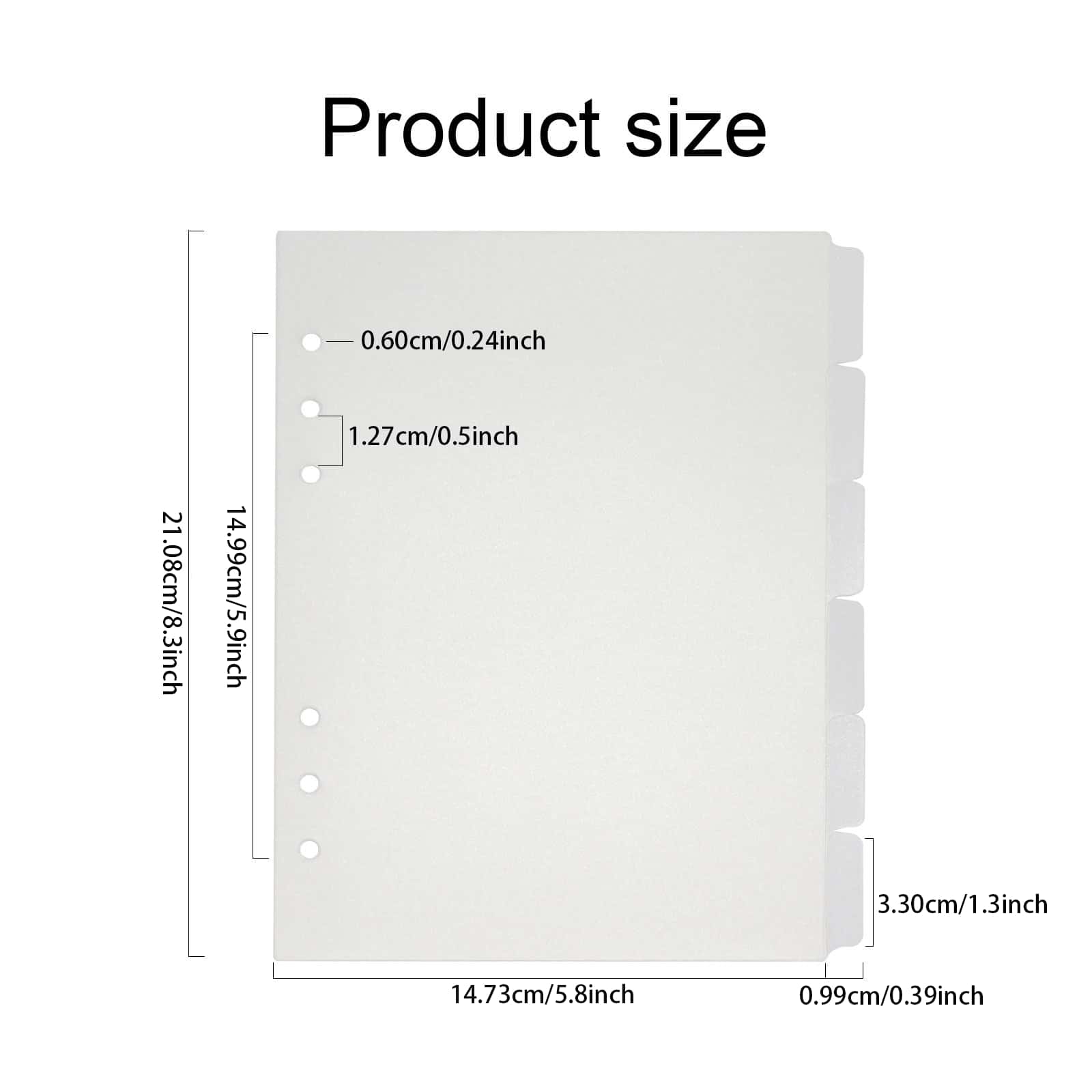 6 Or 12pcs Transparent Binder Dividers A5 Binder Index Dividers With 6 ...