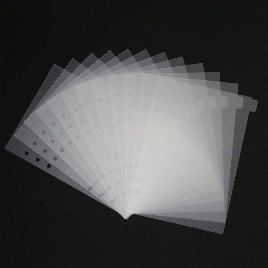 6 Or 12pcs Transparent Binder Dividers A5 Binder Index Dividers With 6 ...