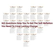 1pc 365 Self-Discovery Journal Prompts;Personal Self-Improvement And ...