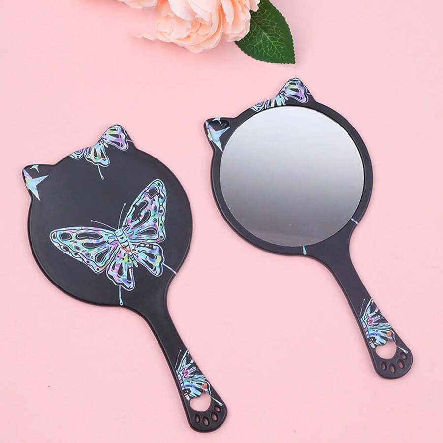 1pc Cute Cartoon Portable Compact Mirror, Student Dormitory Makeup ...