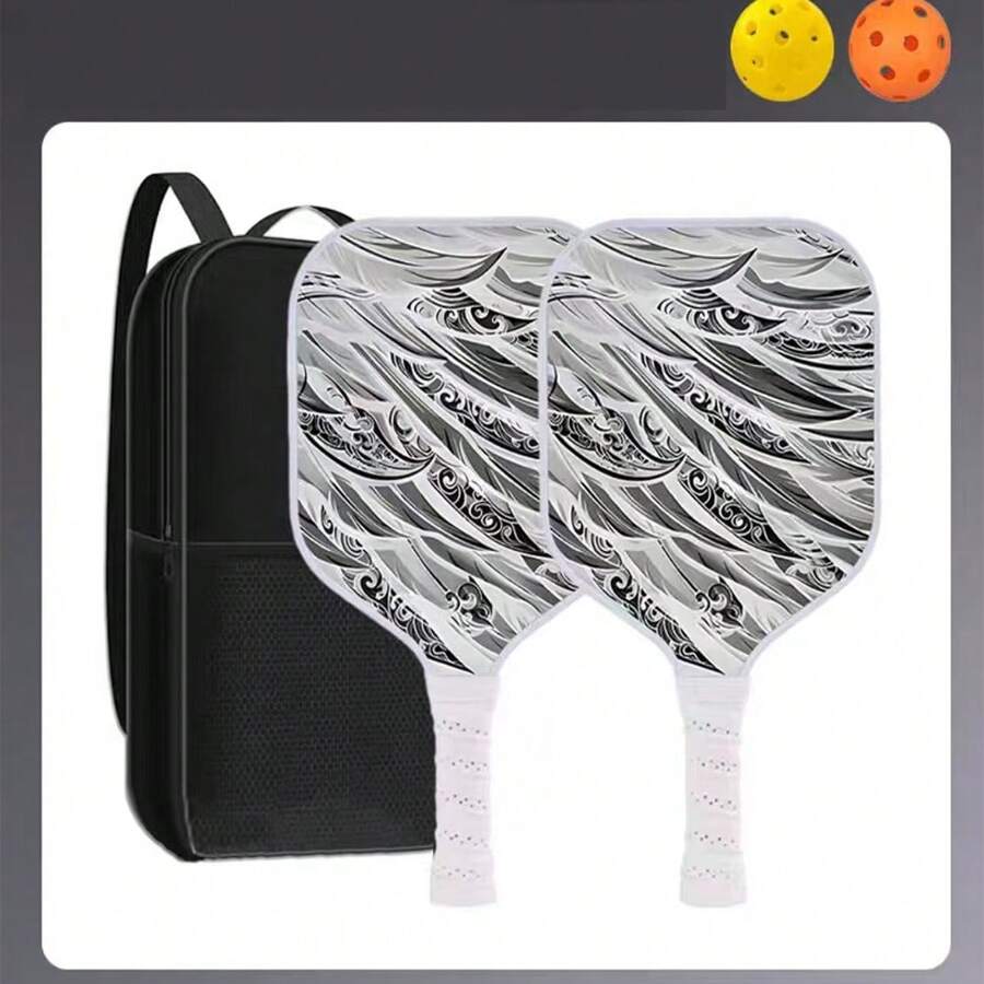 1 Set Pickleball Paddle Set, Carbon Fiber Sports Competition-Grade ...