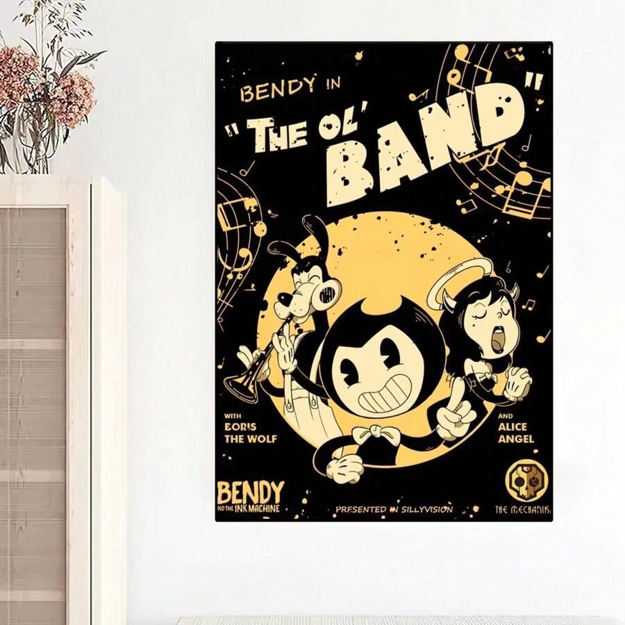 1pc Wall Arts Posters Frameless Pop Modern Quotes Game B-Bendy And The ...