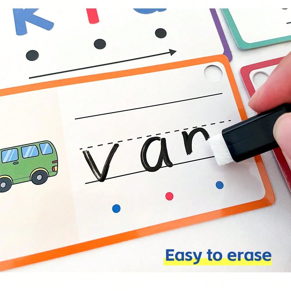 Lachilly Cartes éclair de mots phonétiques CVC en anglais (60 cartes ...