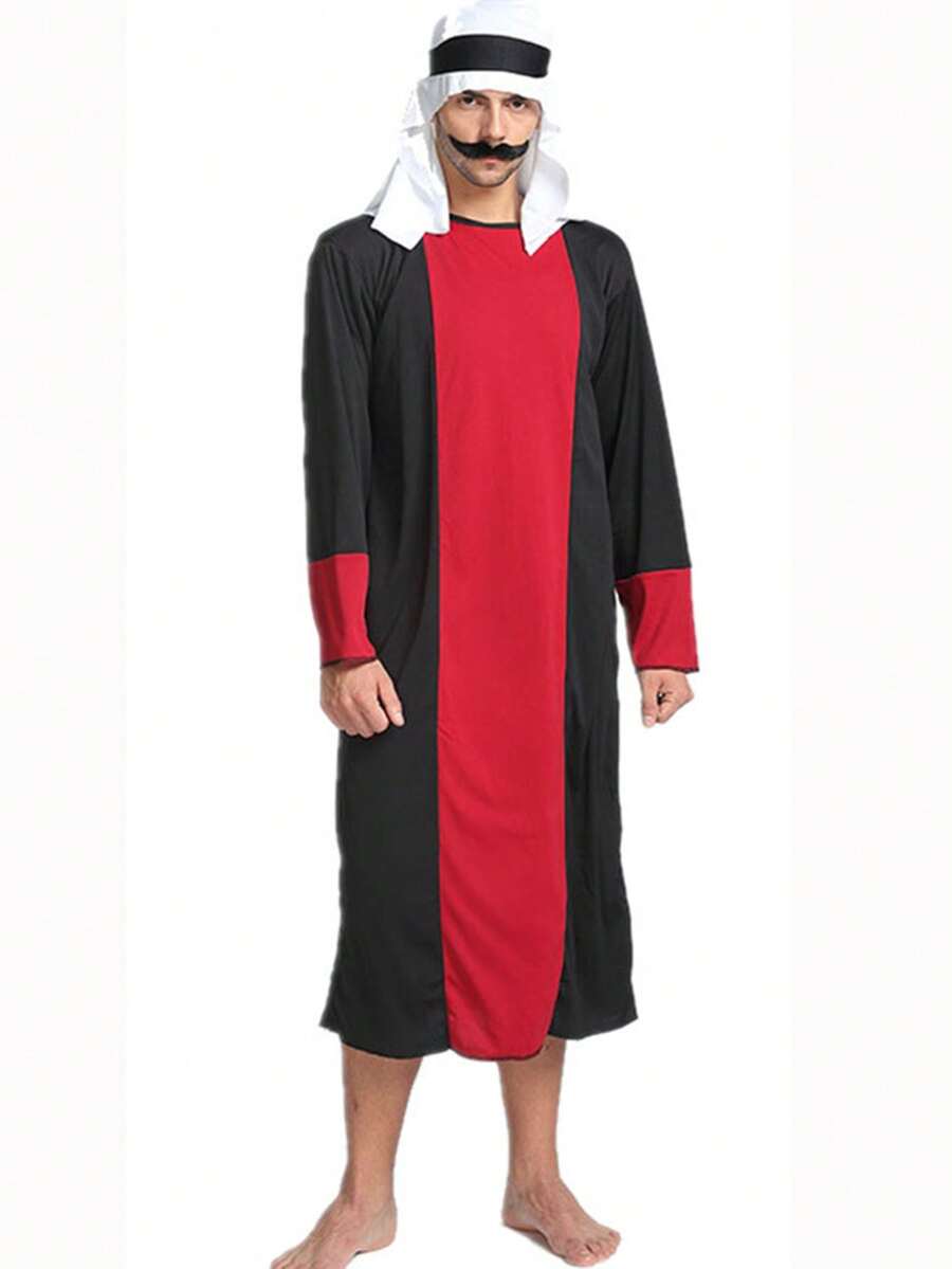 1pc,Arab Prince Male Red Black Middle East Dubai Clothes, Festival ...