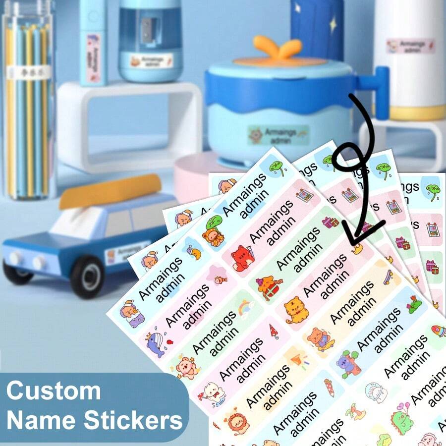 Personalized Waterproof Name Stickers For Office Use: Custom Labels ...