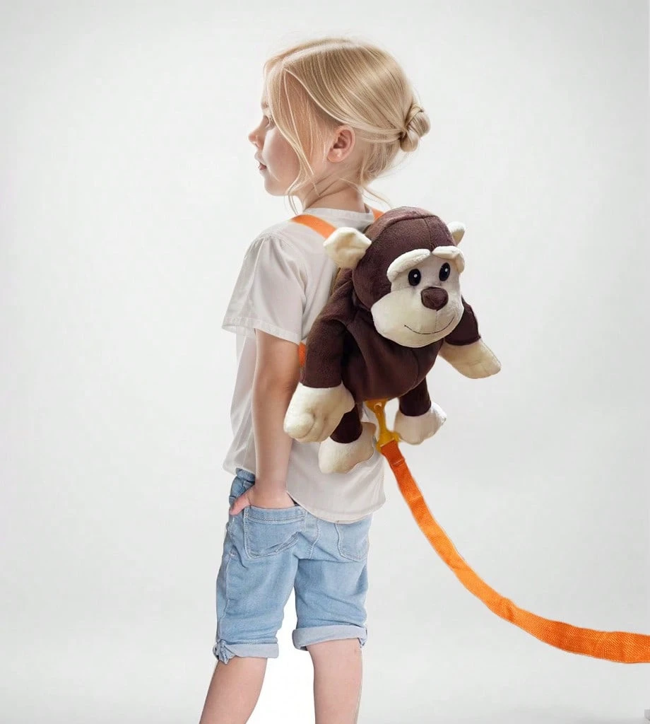 DODO NICI Child Backpack Harness Safety Leashes For Kids Plush Monkey ...