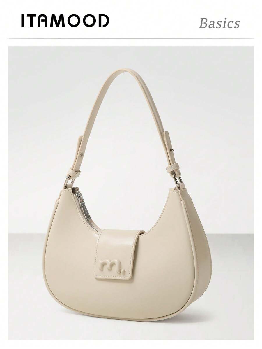 ITAMOOD Elegant Quiet Luxury Genuine Split Two Layer Cowhide Leather Minimalist Vintage Designer ...