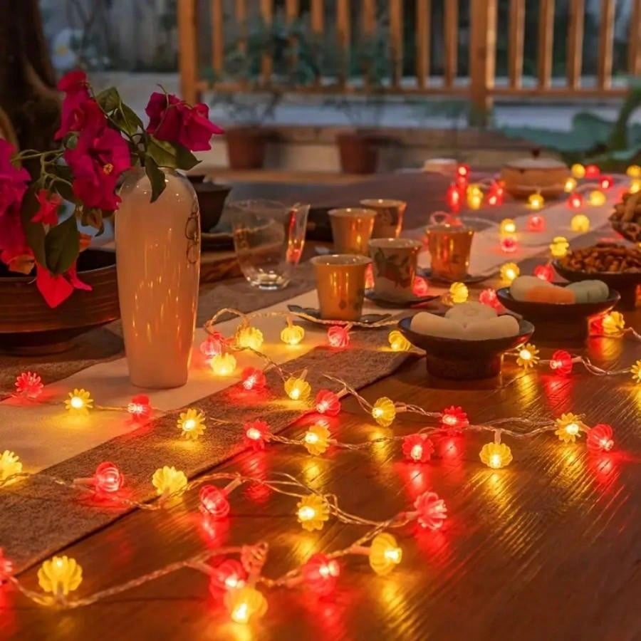 1pc Chinese Lantern String Lights For Lunar New Year Decoration ...