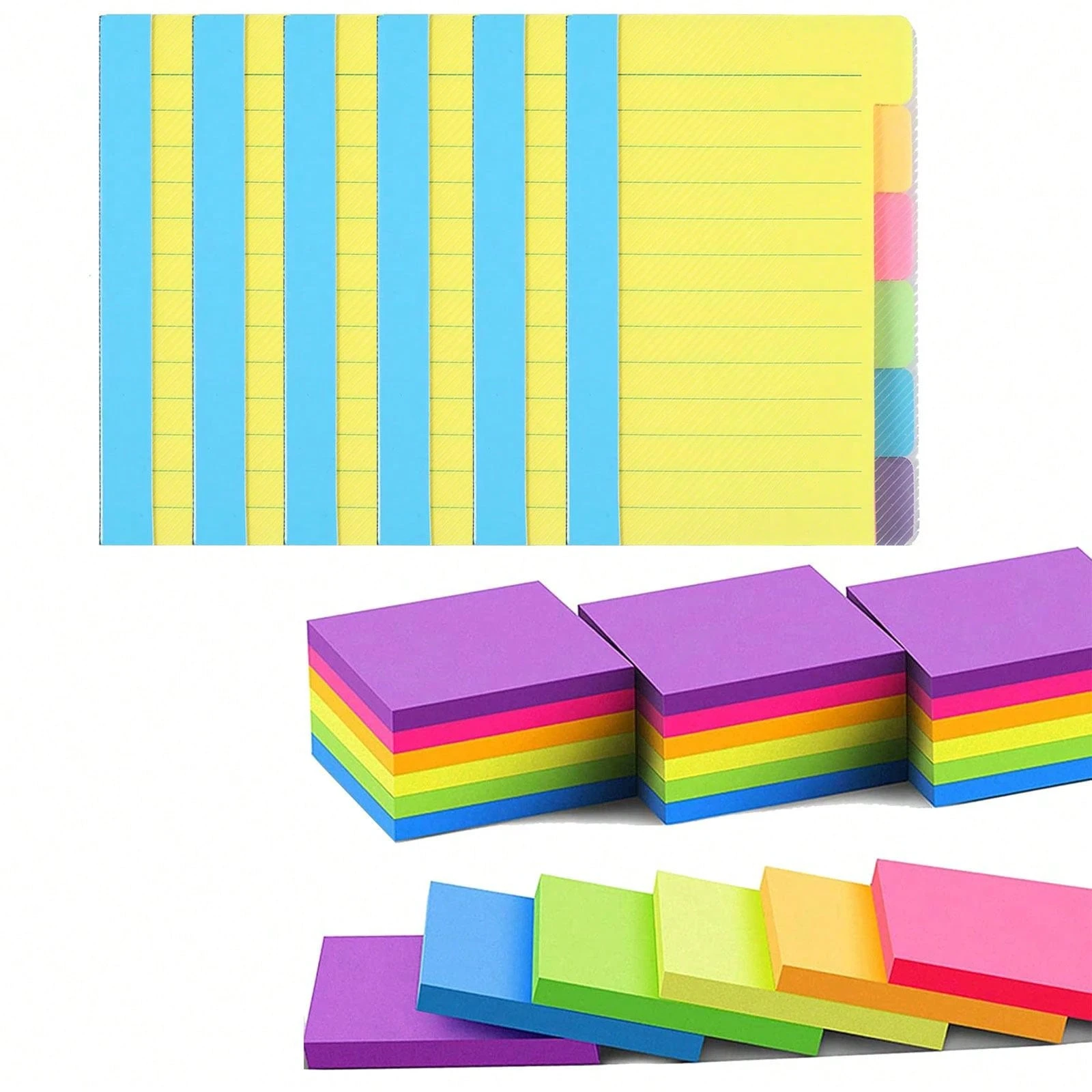3x3 Inch Sticky Notes & 4x6 Inch Divided Sticky Notes Memo Pads | SHEIN UK