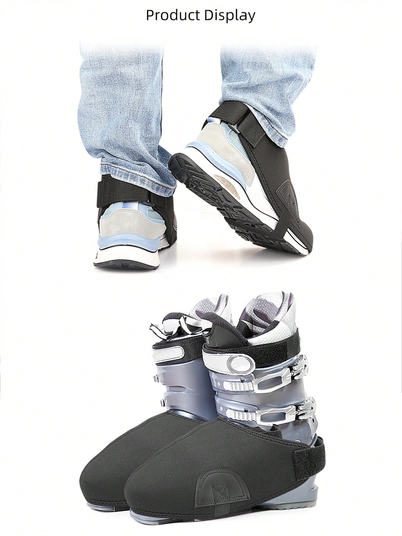 1 Pair Of Outdoor Double-Board Ski Shoe Cover For Men And Women Ski ...